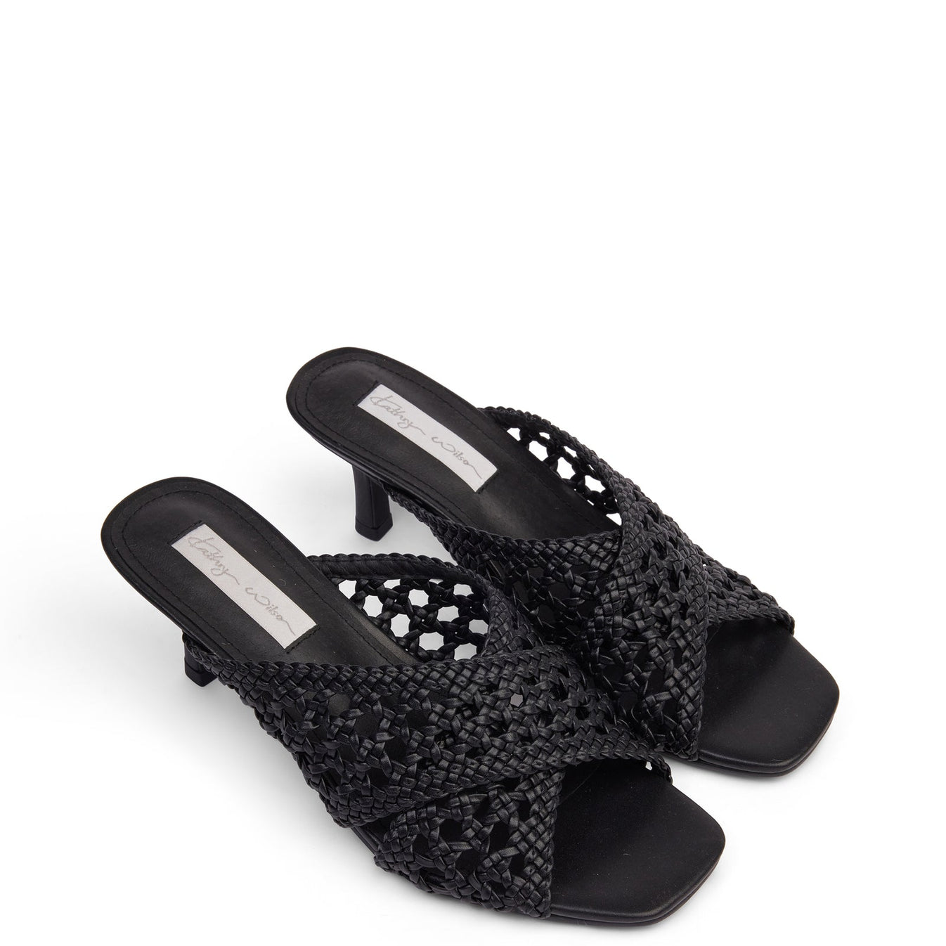 Kathryn Wilson | Lila Woven Heel - Black – Sisters & Co