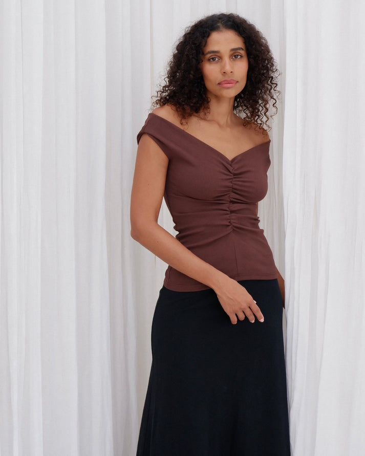Dominique Healy | Niveah Tee - Chocolate