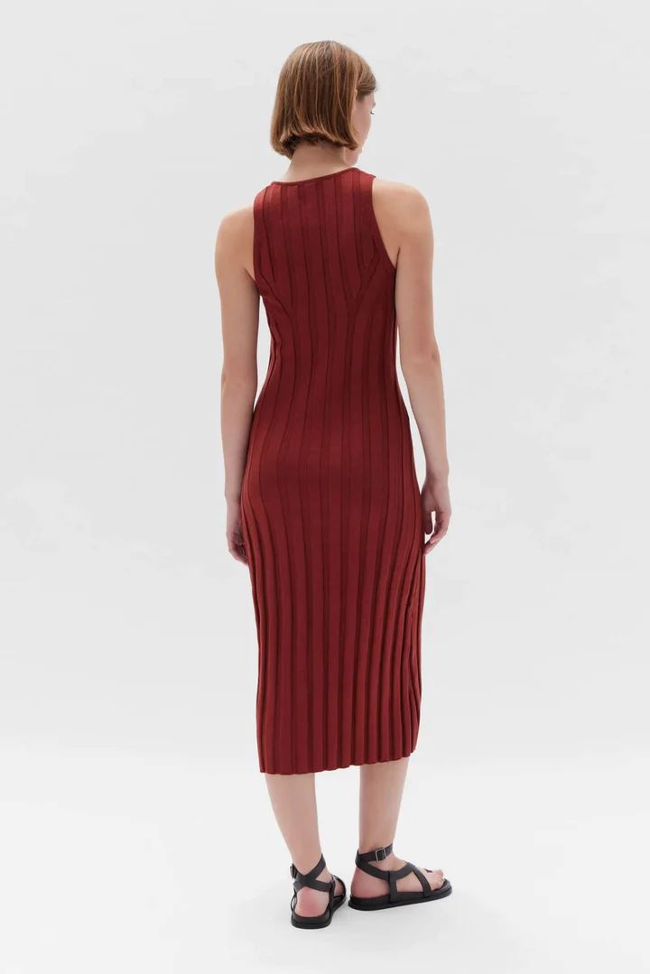 Assembly Label | Florence Midi Knit Dress - Sumac – Sisters & Co