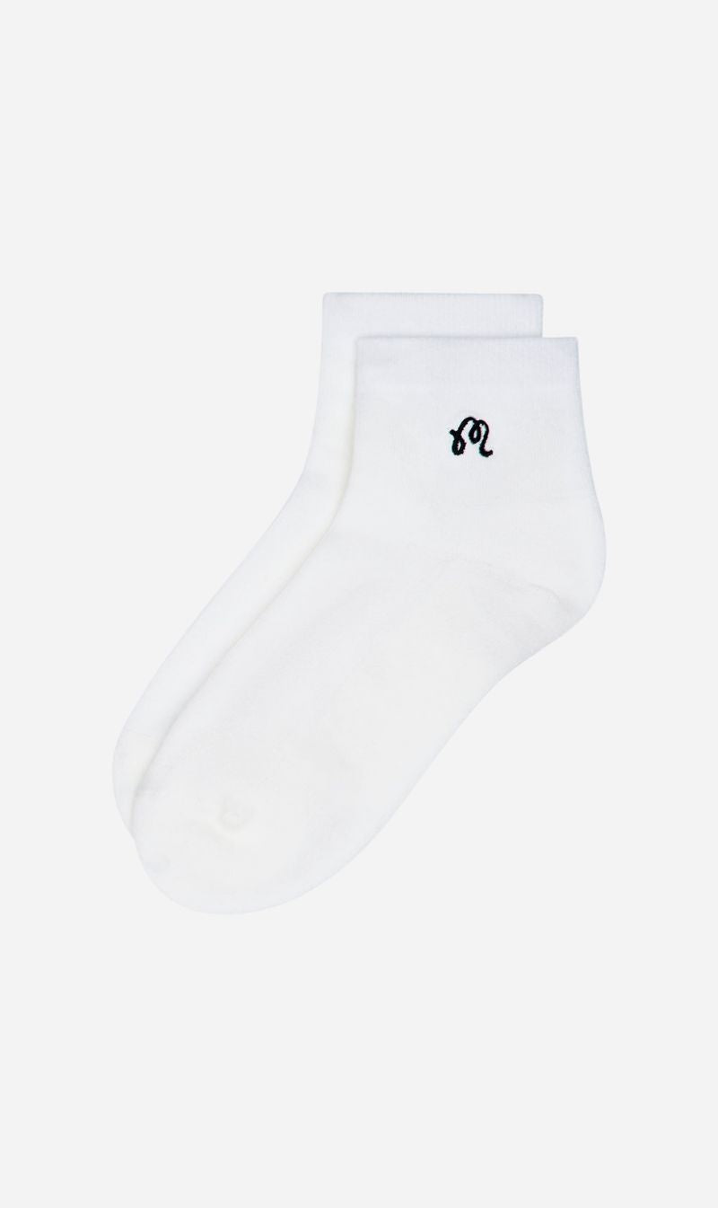 Malbon | Capri Ankle Sock - White | Sisters & Co