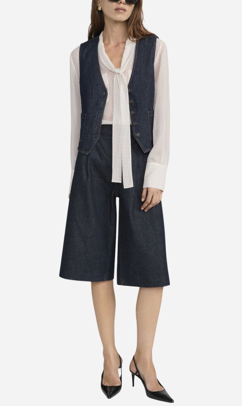 Frame | The Denim Vest - Rinse – Sisters & Co