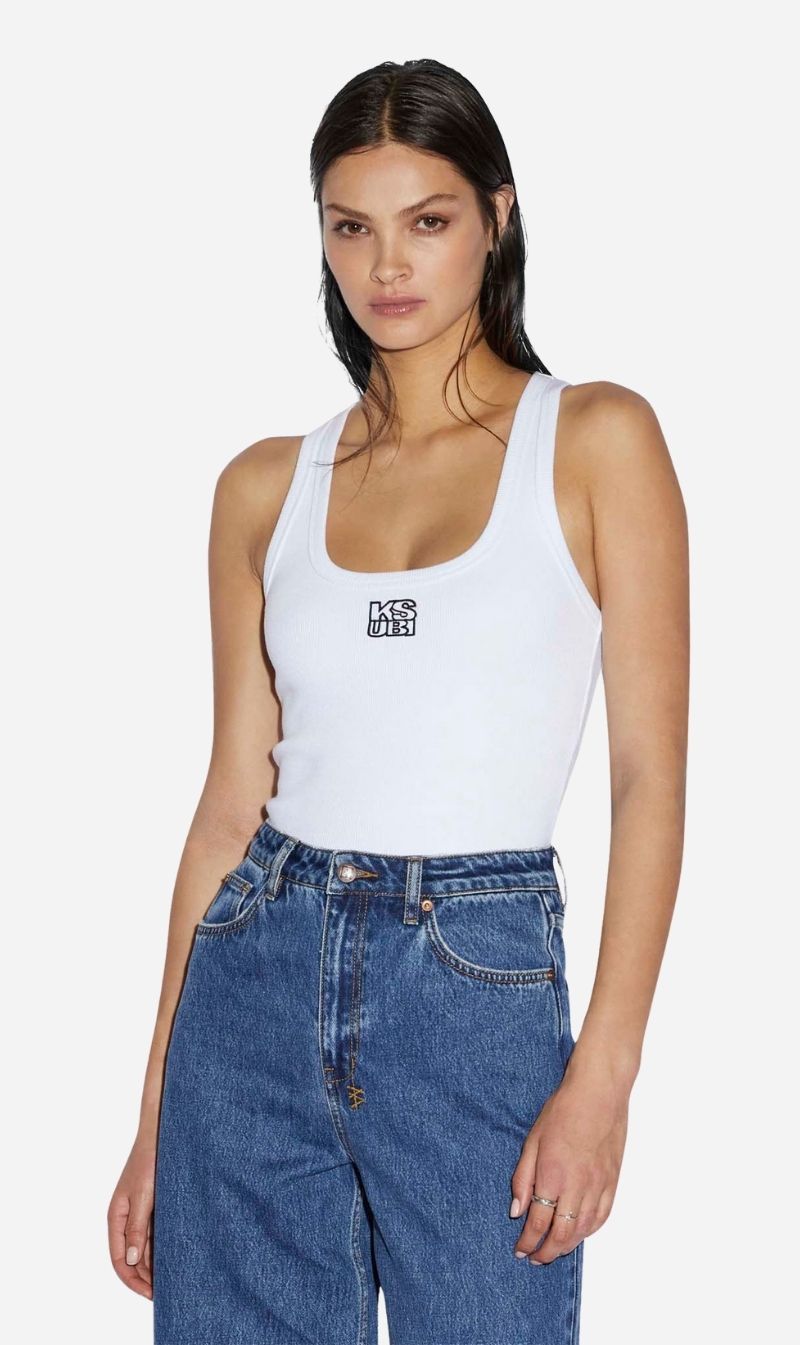 Ksubi | Stacked Origin Tank - White – Sisters & Co